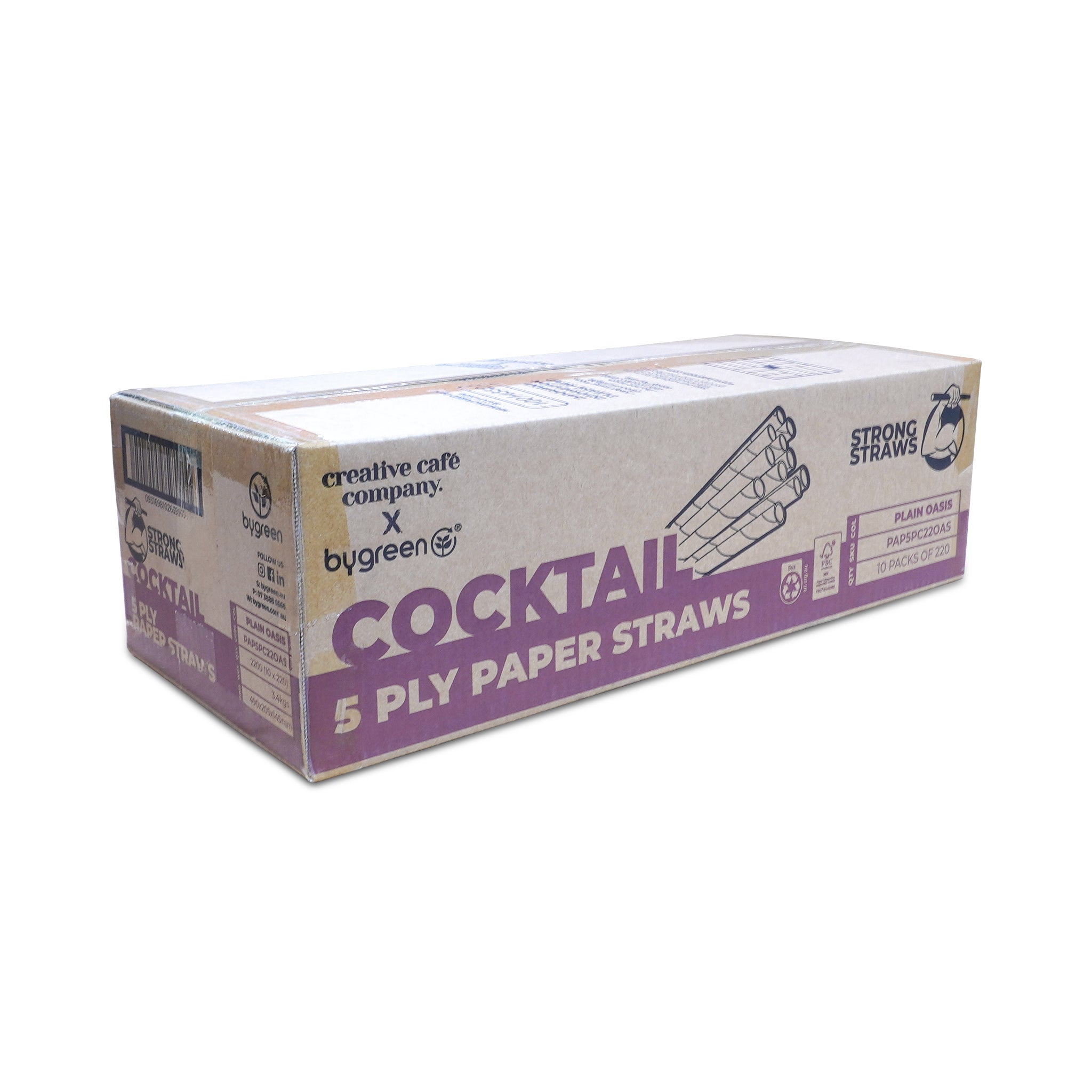 STRONG STRAWS - 5 PLY COCKTAIL PAPER STRAW - OASIS MIX – The Greenlife ...