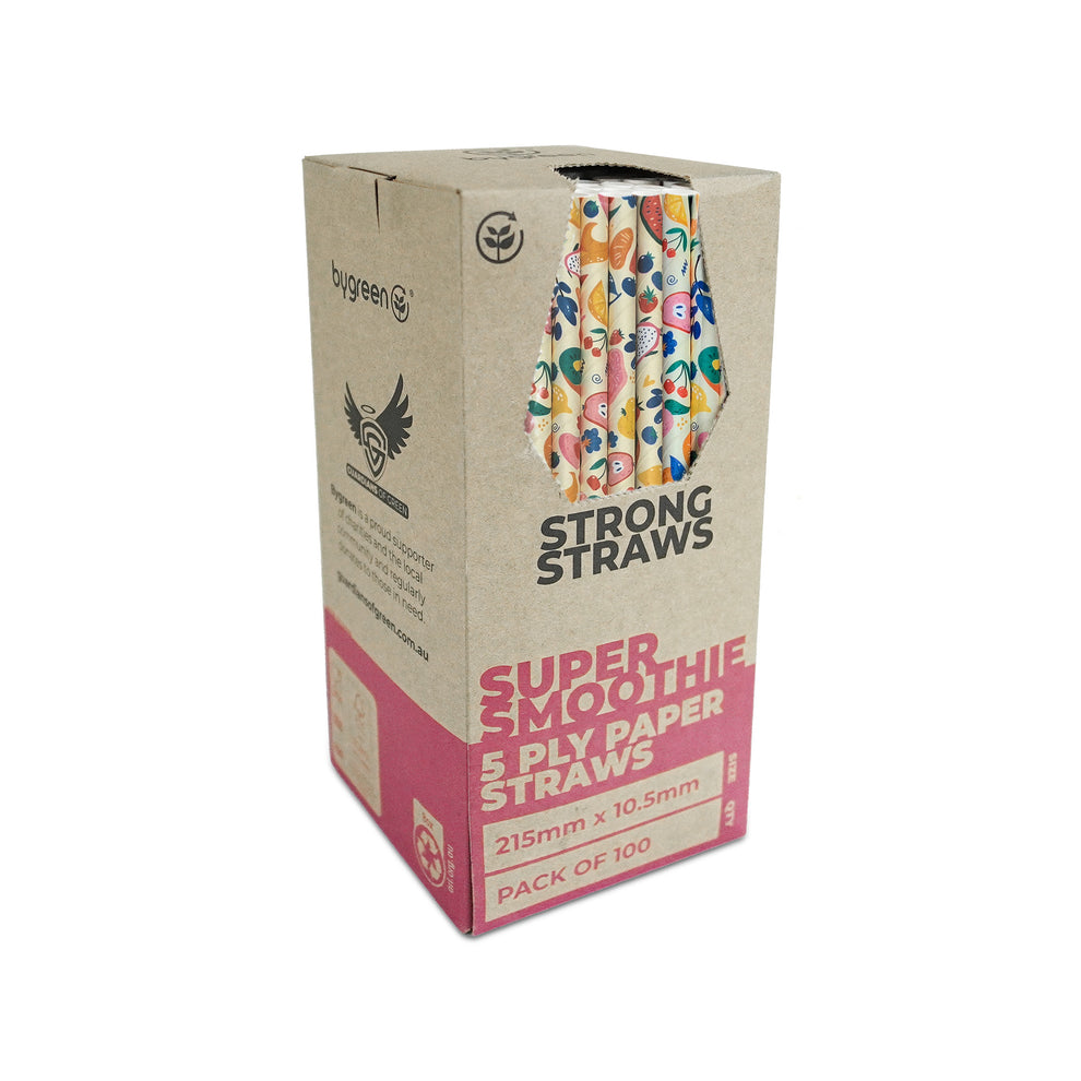 STRONG STRAWS - 5 PLY SUPER SMOOTHIE PAPER STRAW - FRUITY – The ...